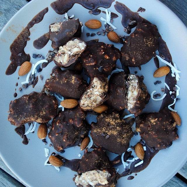 Raw Almond Clusters Made With Raw Chocolate | Coconut Magic